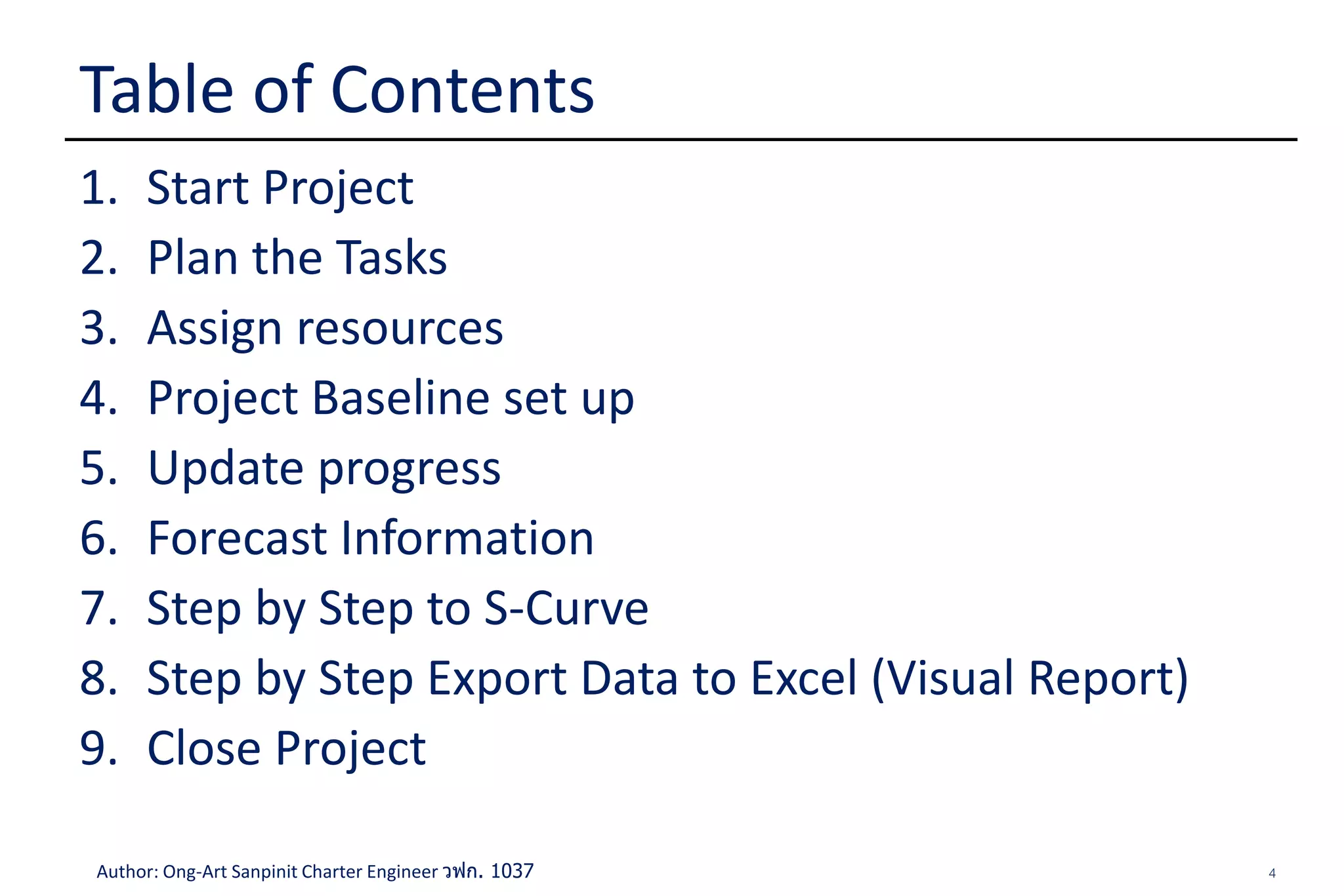 How to Create S Curve by MS Project 2013 | PPSX