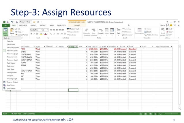 How to Create S Curve by MS Project 2013 | PPSX