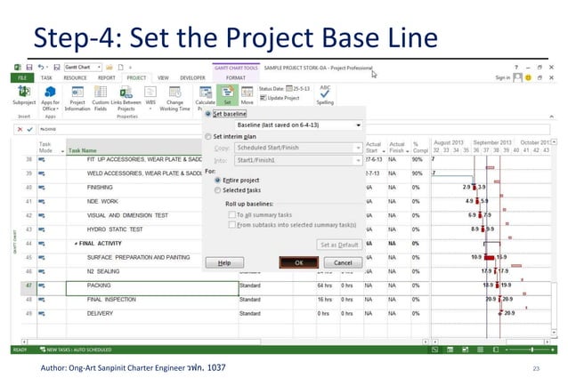 How to Create S Curve by MS Project 2013 | PPSX