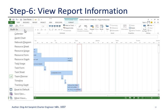 How to Create S Curve by MS Project 2013 | PPSX