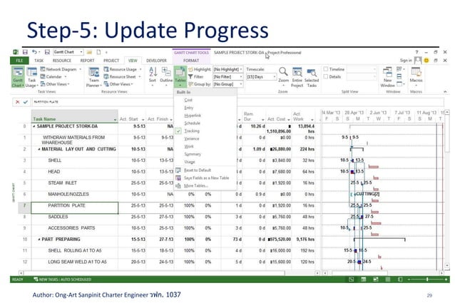 How to Create S Curve by MS Project 2013 | PPT
