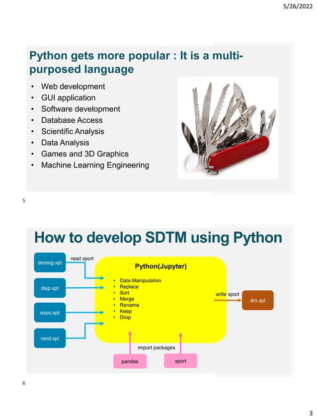 How to create SDTM DM.xpt using Python v1.1 | PDF | Programming ...