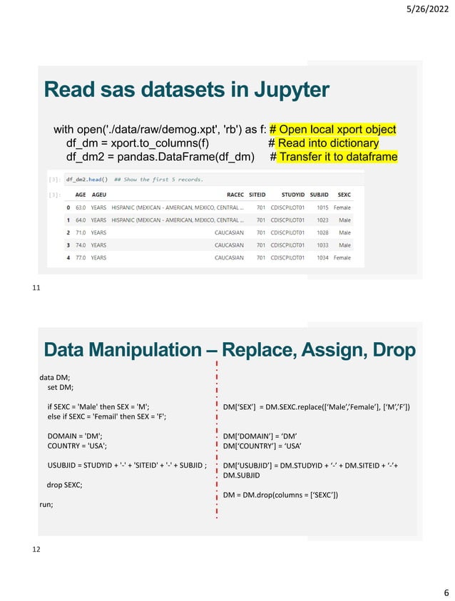 How to create SDTM DM.xpt using Python v1.1 | PDF | Programming ...