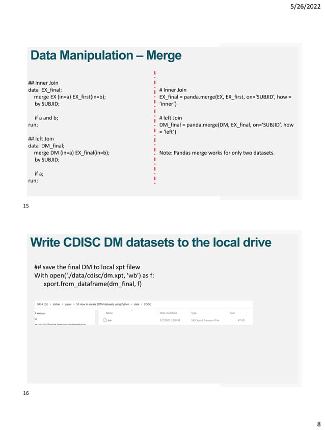 How to create SDTM DM.xpt using Python v1.1 | PDF | Programming ...