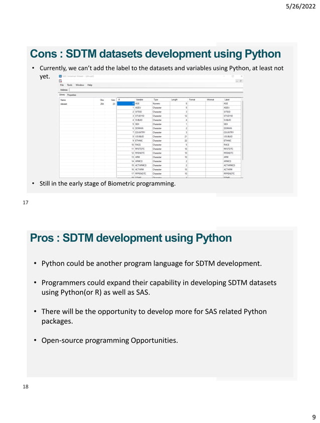 How to create SDTM DM.xpt using Python v1.1 | PDF | Programming ...