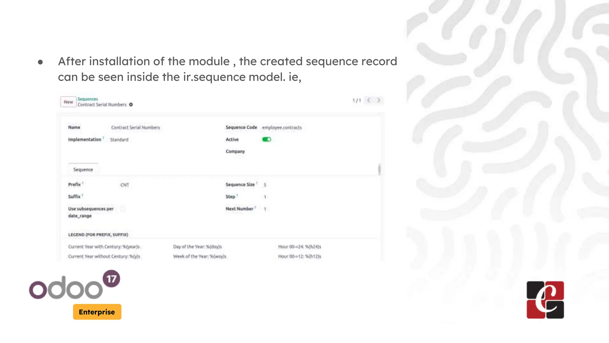 How to Create Sequence Numbers in Odoo 17 | PPTX