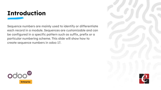 How to Create Sequence Numbers in Odoo 17 | PPTX