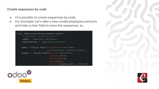How to Create Sequence Numbers in Odoo 17 | PPTX