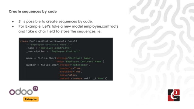 How to Create Sequence Numbers in Odoo 17 | PPTX