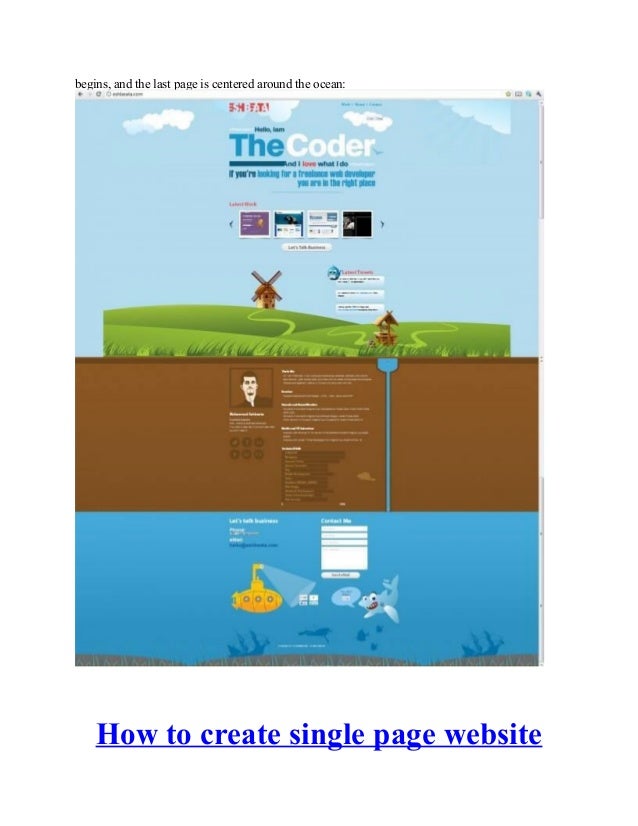 How To Create Single Page Website