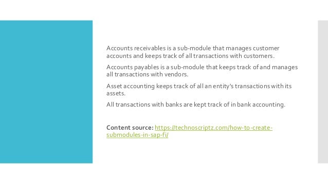 How to Create Submodules in SAP FI? | PPT