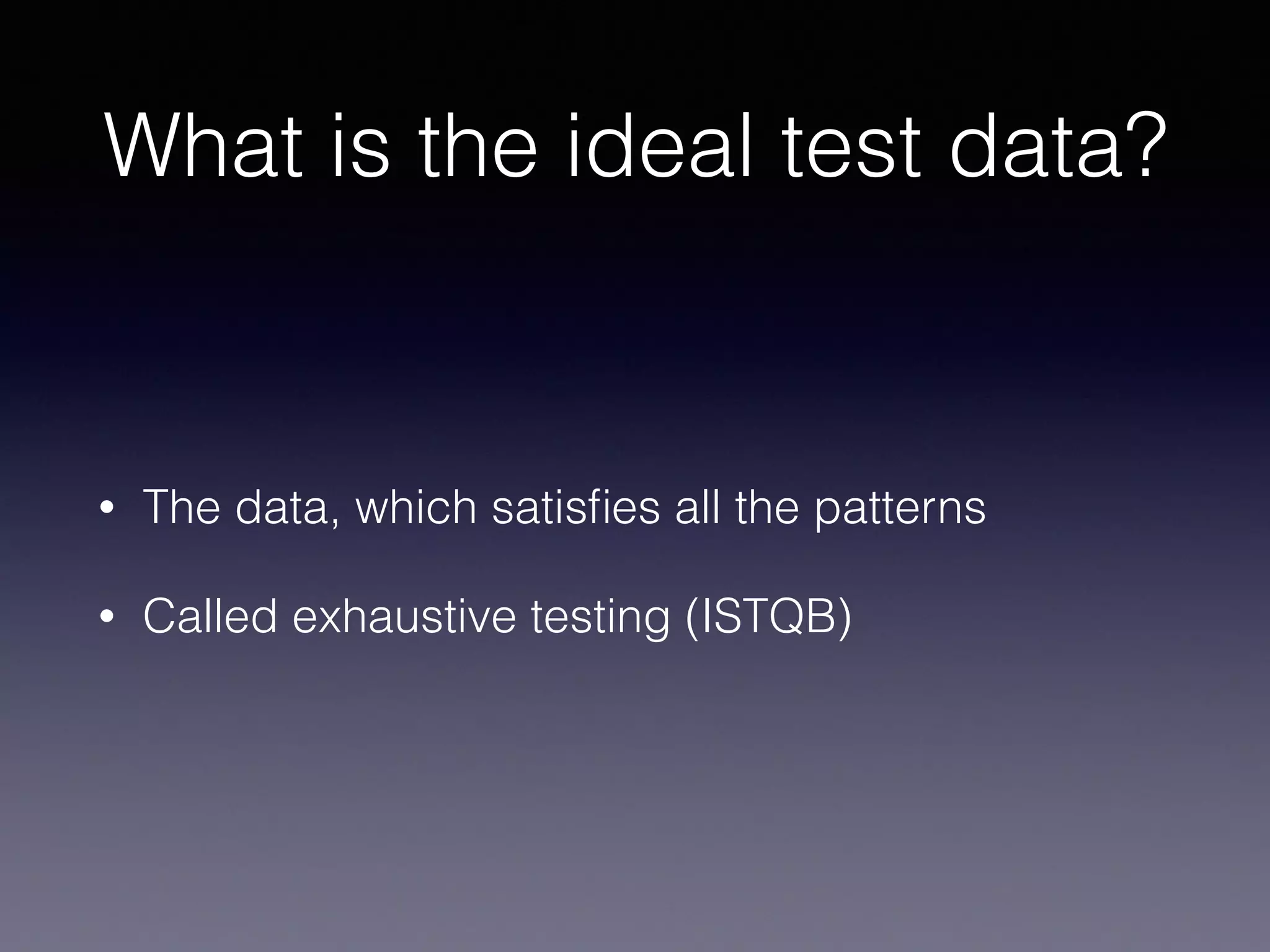 How to create test data | PPT