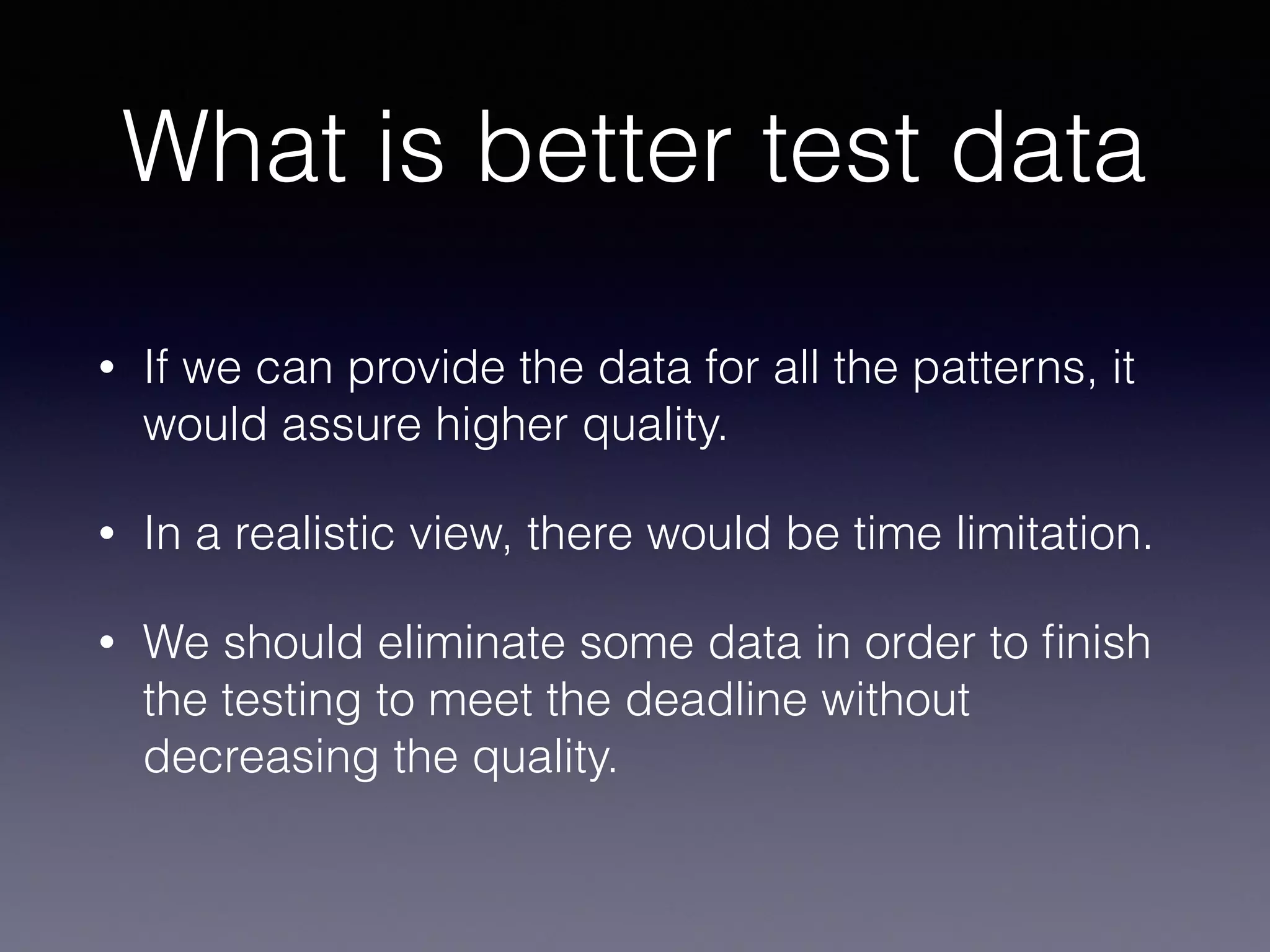How to create test data | PPT
