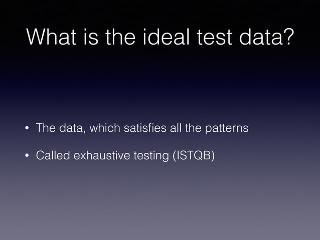 How to create test data | PPT