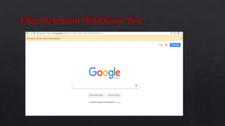 How to create test with selenium web driver with maven | PPT