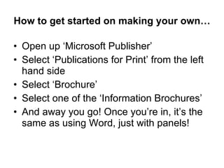 How to create the ideal information pamphlet | PPT