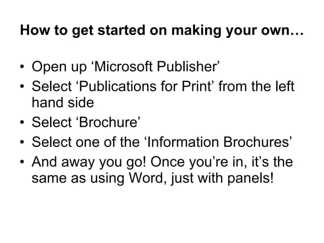 How to create the ideal information pamphlet | PPT