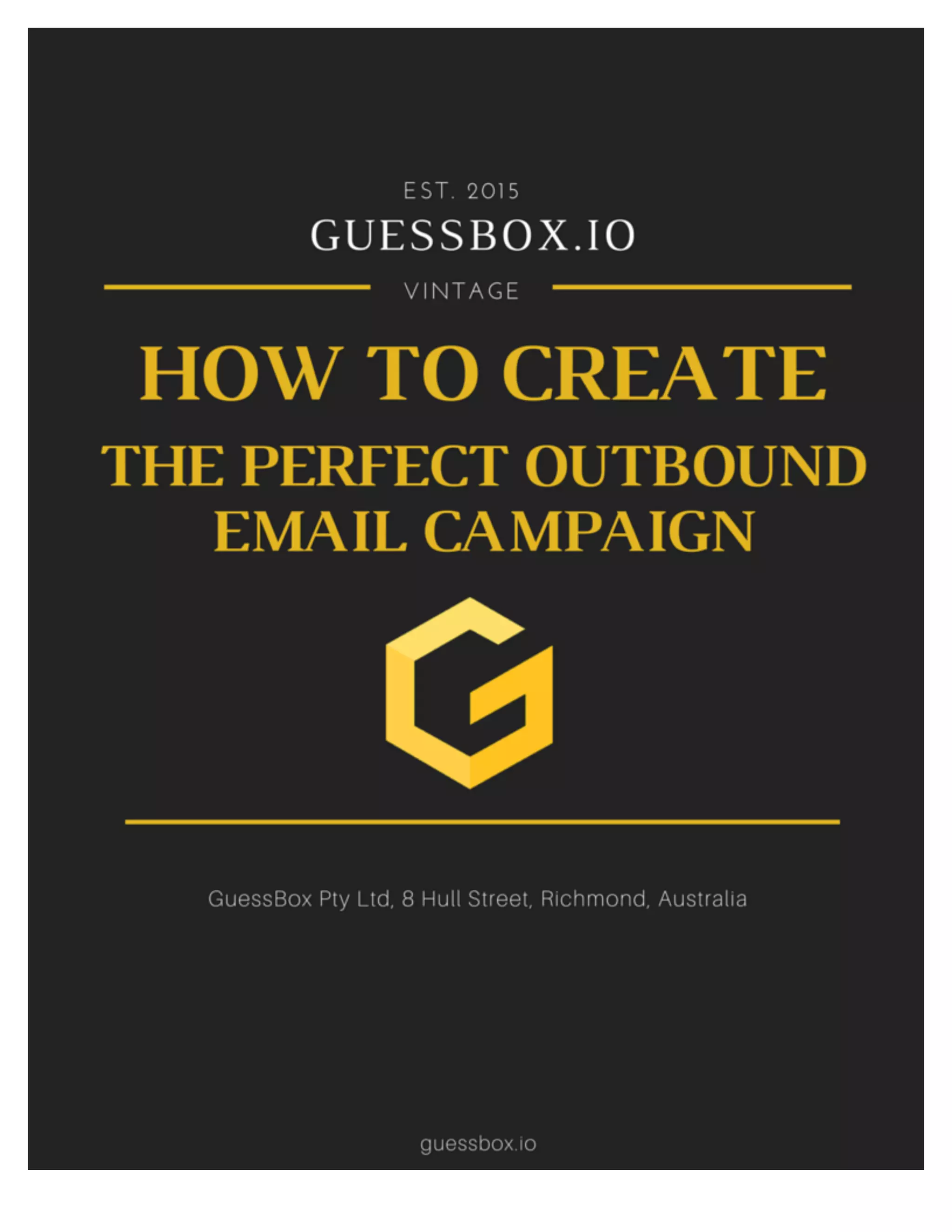 How To Create The Perfect Outbound Email Campaign | PDF