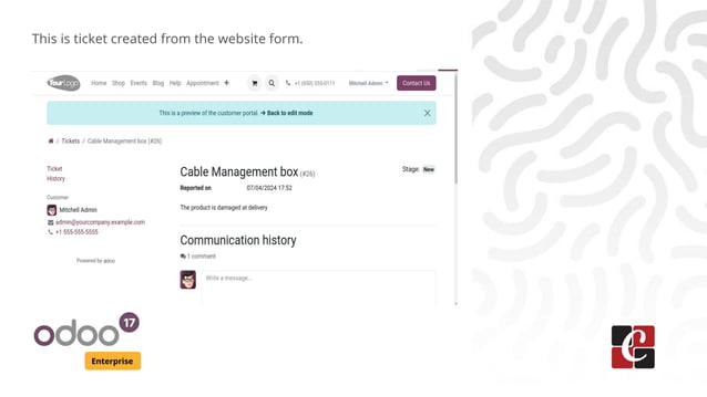 How to Create Ticket From Odoo 17 Website Form | PPTX | Technology ...