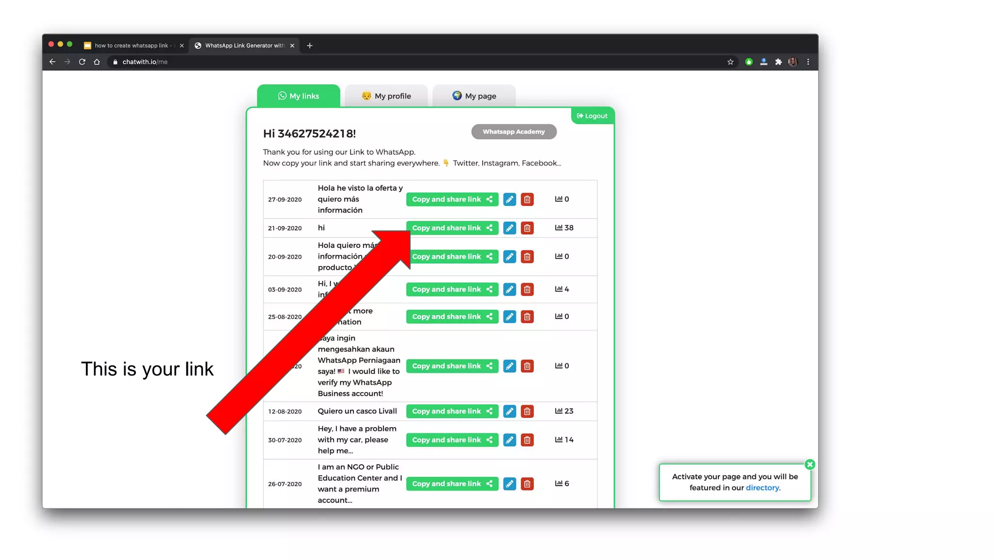 How to create whatsapp link | PPT
