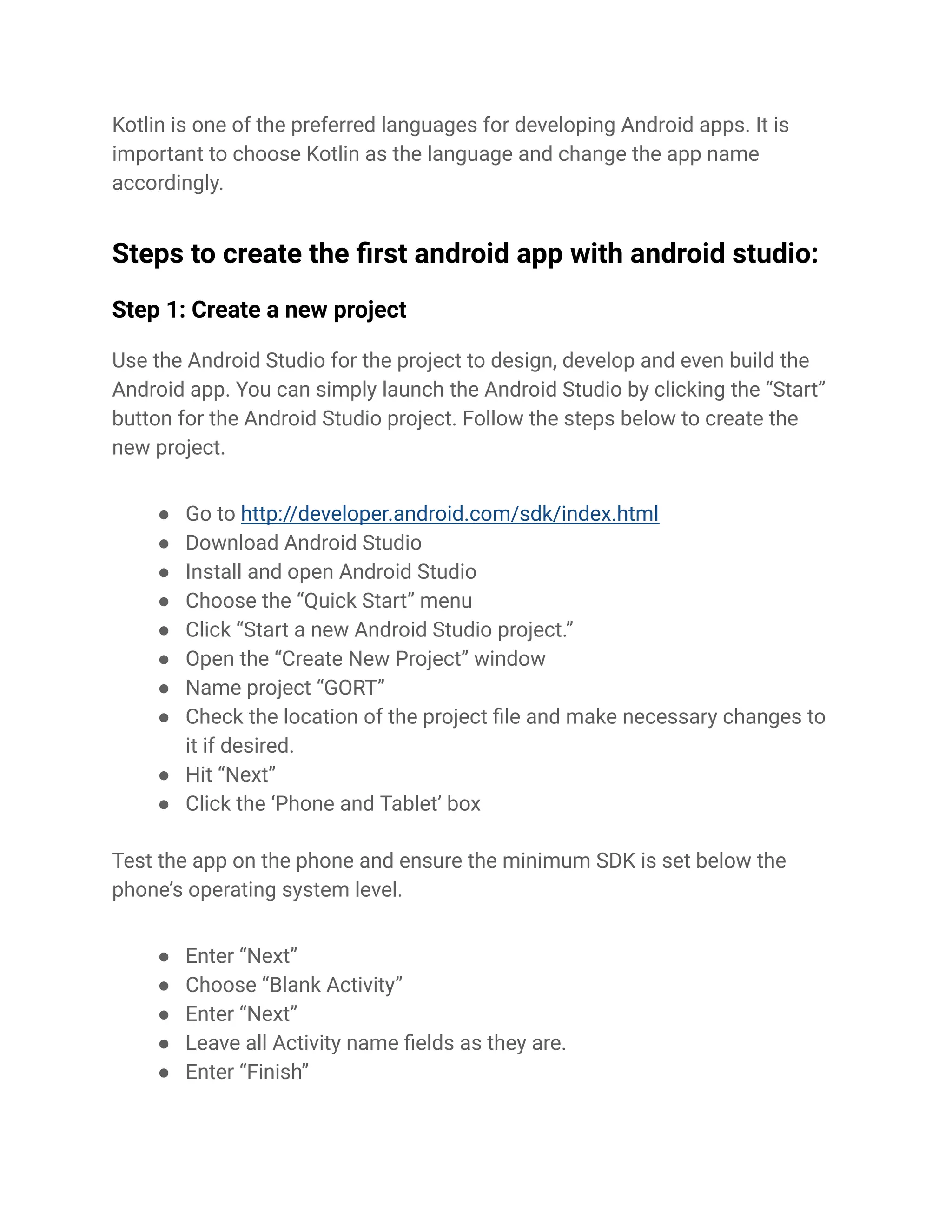 How To Create Your First Android App Step By Step Pdf