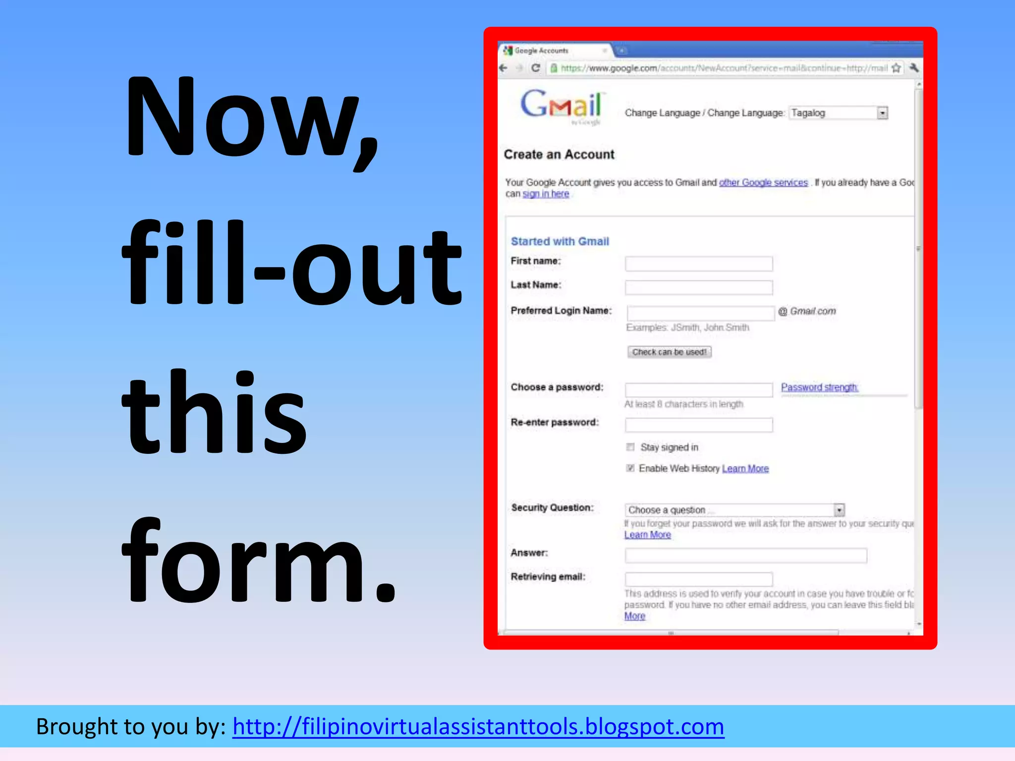 How to create your first gmail account | PPTX