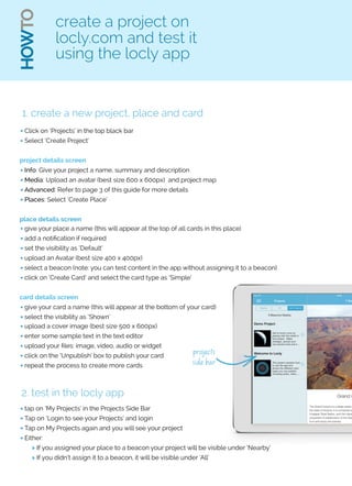 How to Create an iBeacon Project on Locly | PDF