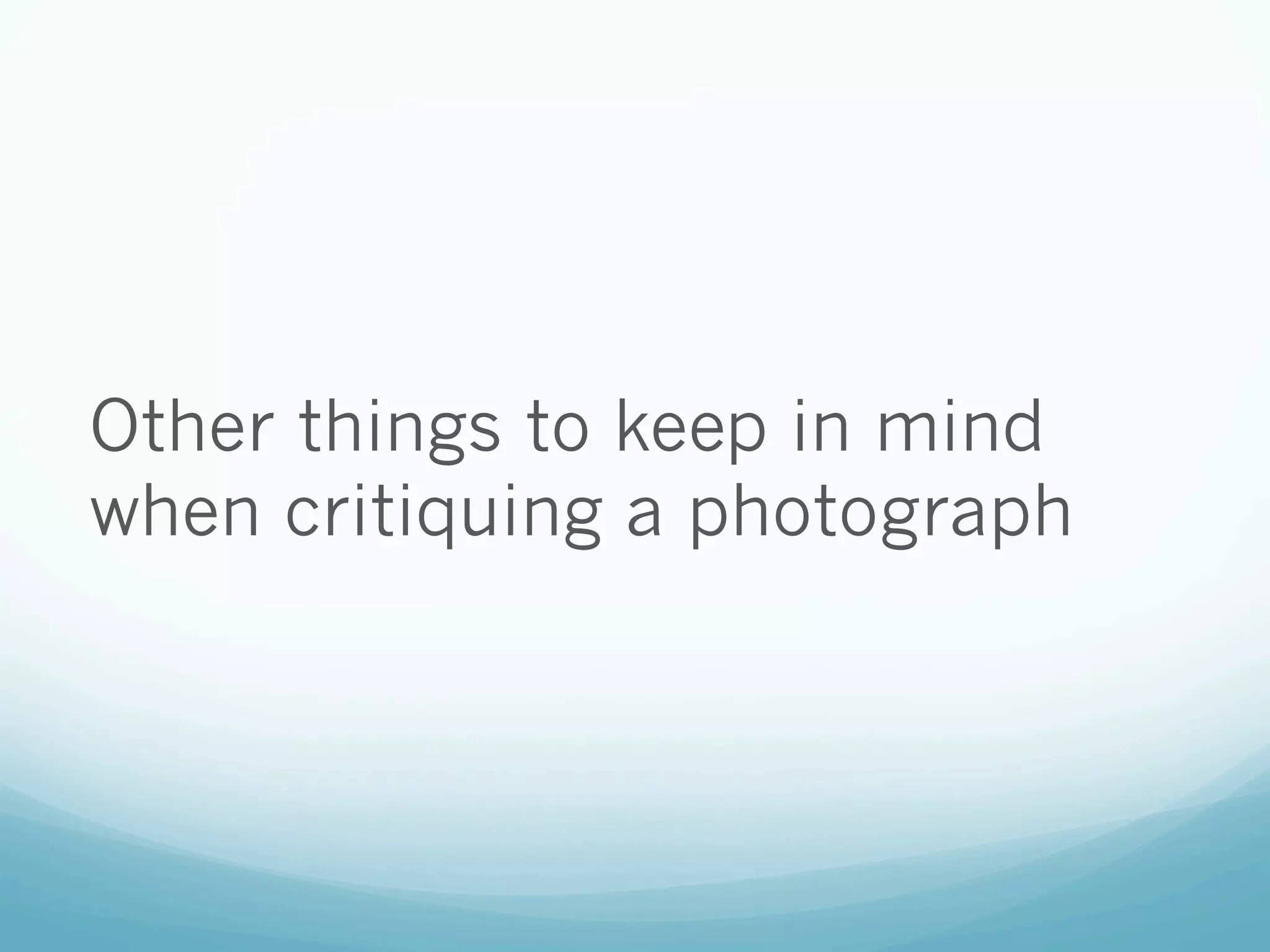 How to critique a photo | PDF