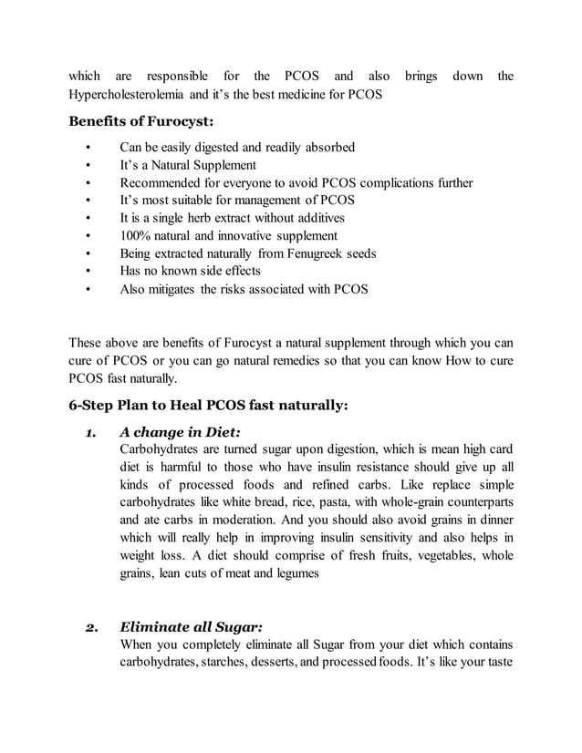 How to cure pcos fast | DOCX