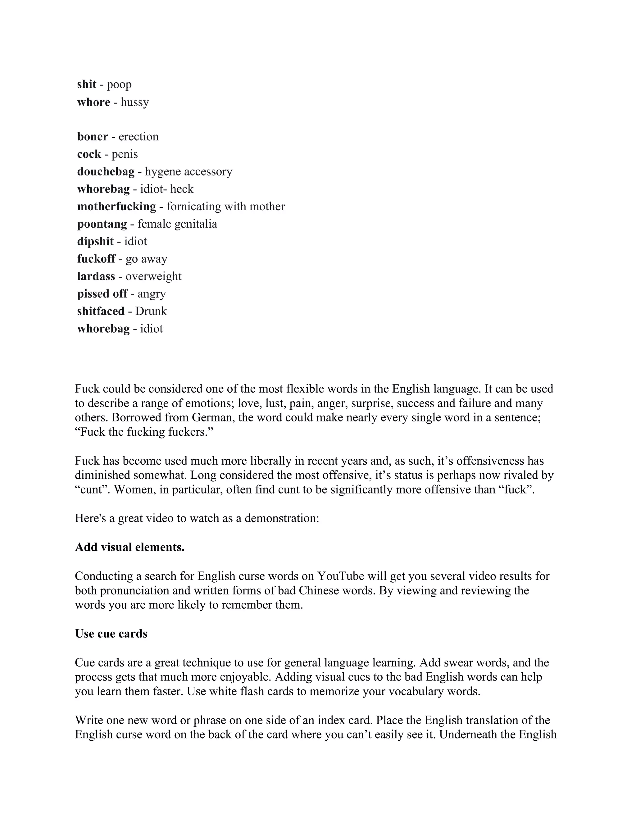 How To Curse In English | PDF