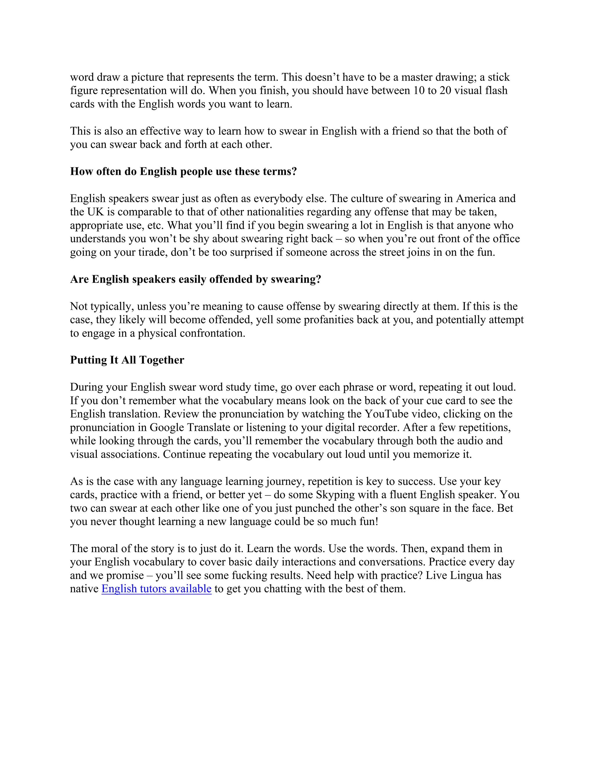 How To Curse In English | PDF