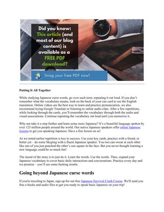 How To Curse In Japanese | PDF