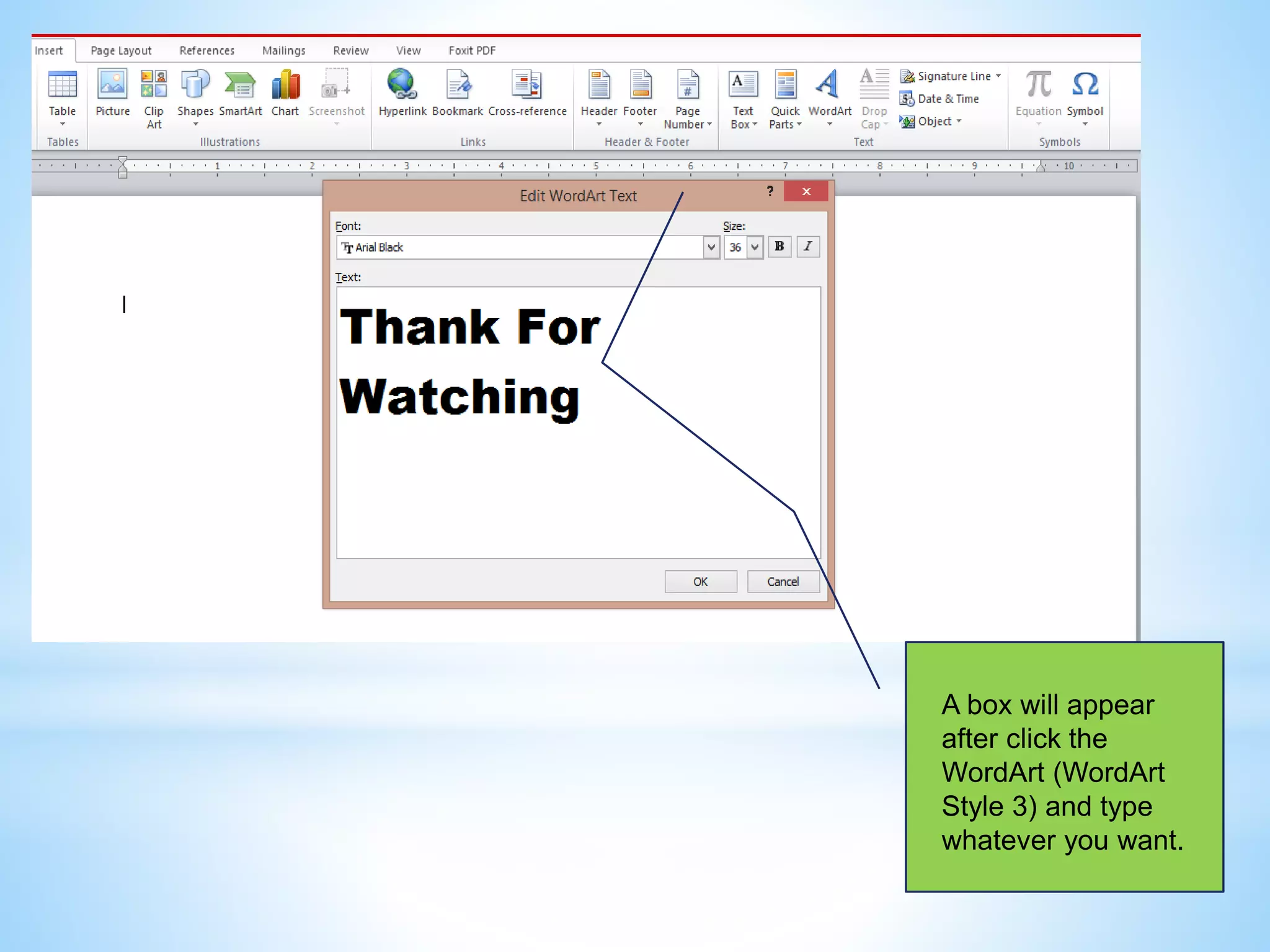How to curve text in microsoft word | PPT
