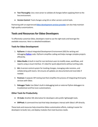 Step-by-Step Guide to Customizing Odoo Modules | PDF