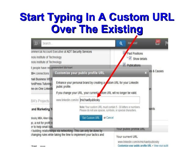 How to customize your linkedin public profile url