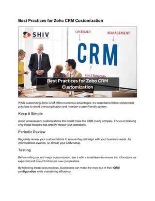 Mastering Zoho CRM Customization: A Step-by-Step Guide | PDF