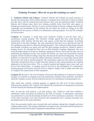 How to Develop an Effective Maintenance Skills Training Program | PDF