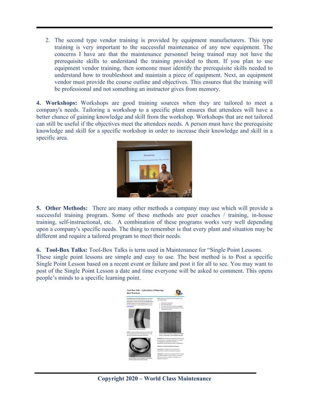 How to Develop an Effective Maintenance Skills Training Program | PDF