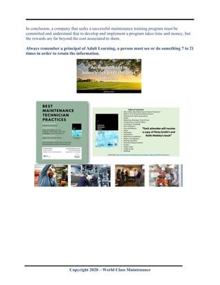 How to Develop an Effective Maintenance Skills Training Program | PDF