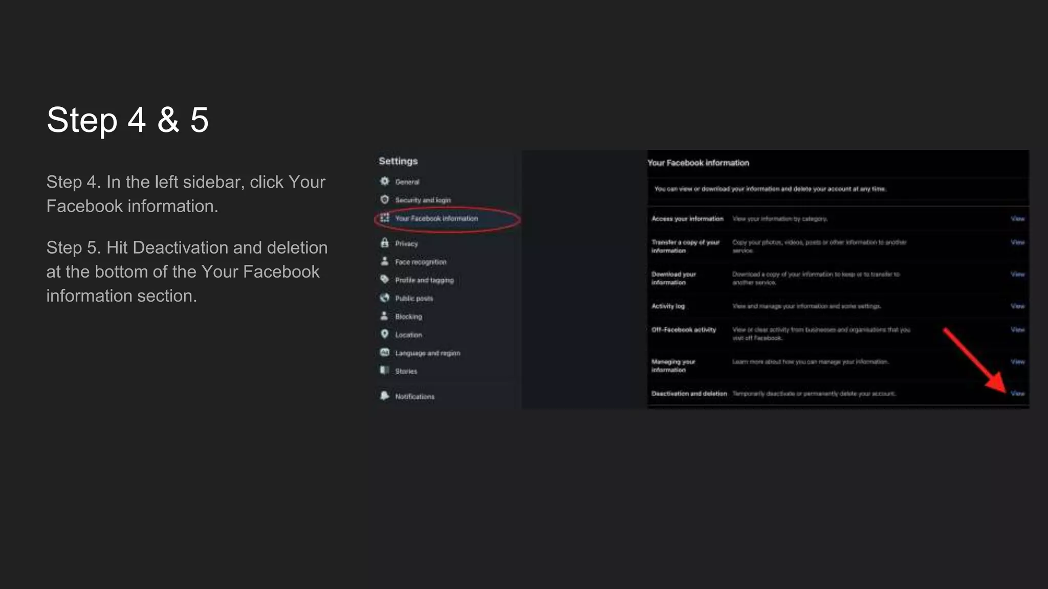 How to Deactivate on Facebook | PPTX