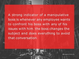 How to deal with a manipulative boss | PPTX