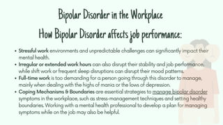 Managing Bipolar Disorder at the Workplace | Solh Wellness | PDF