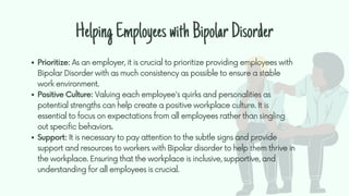 Managing Bipolar Disorder at the Workplace | Solh Wellness | PDF