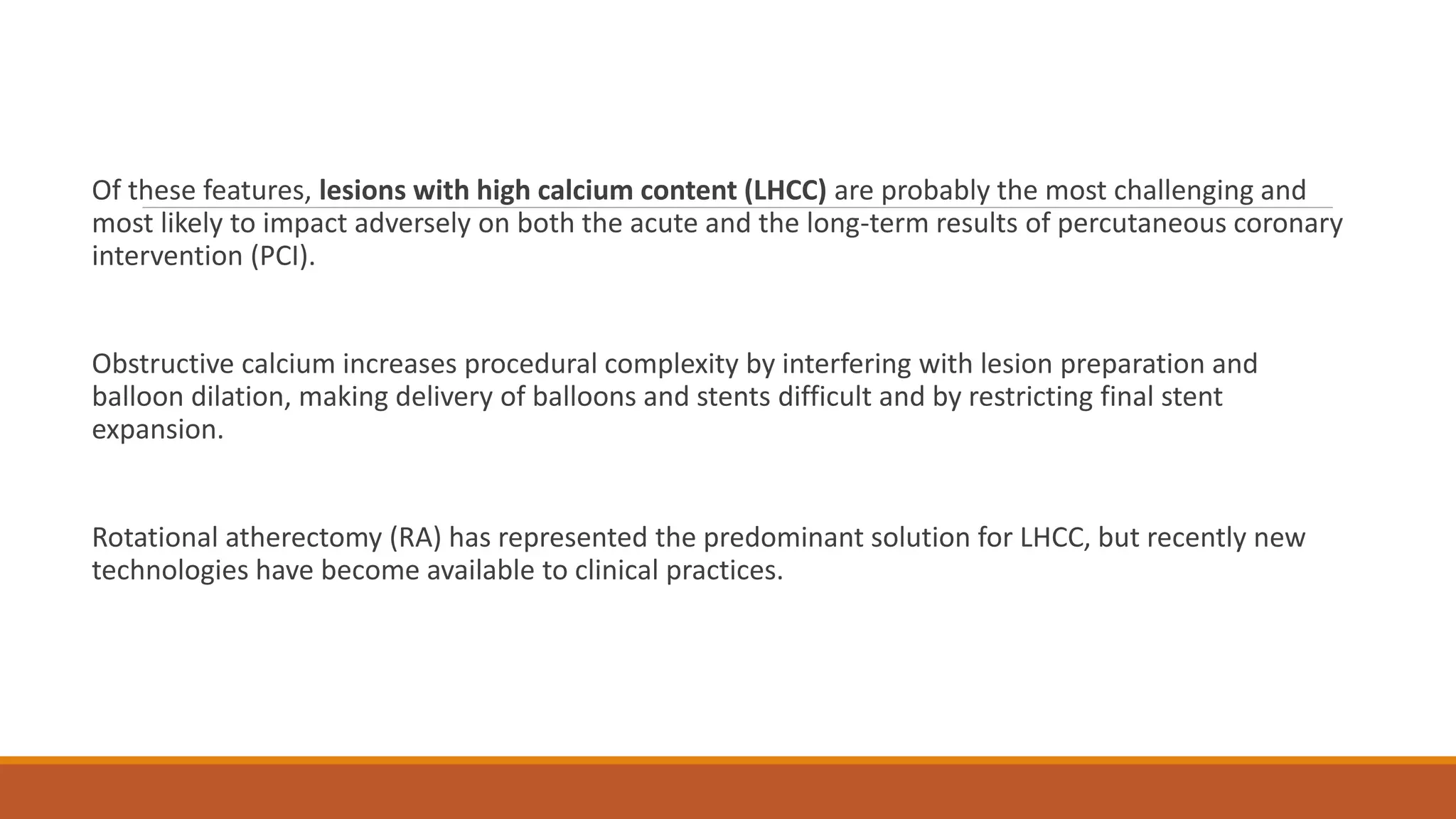 CALCIFIED CORONARY ARTERY LESIONS | PPTX