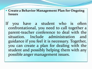 How to deal with confrontational students | PPTX | Secondary Education ...