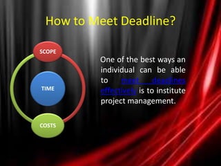 How to deal with deadlines | PPSX