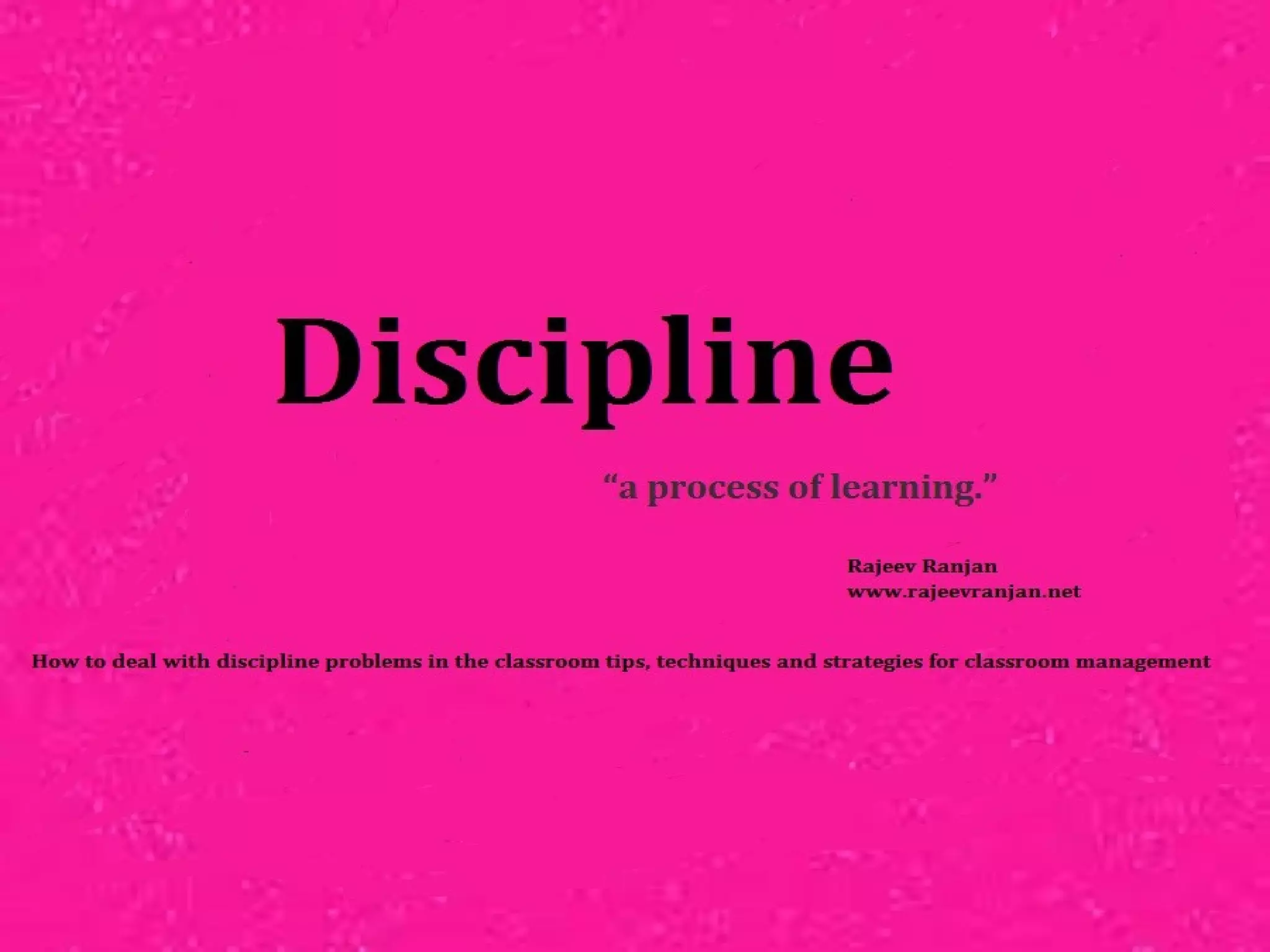How to deal with discipline problems in the classroom tips techniques ...