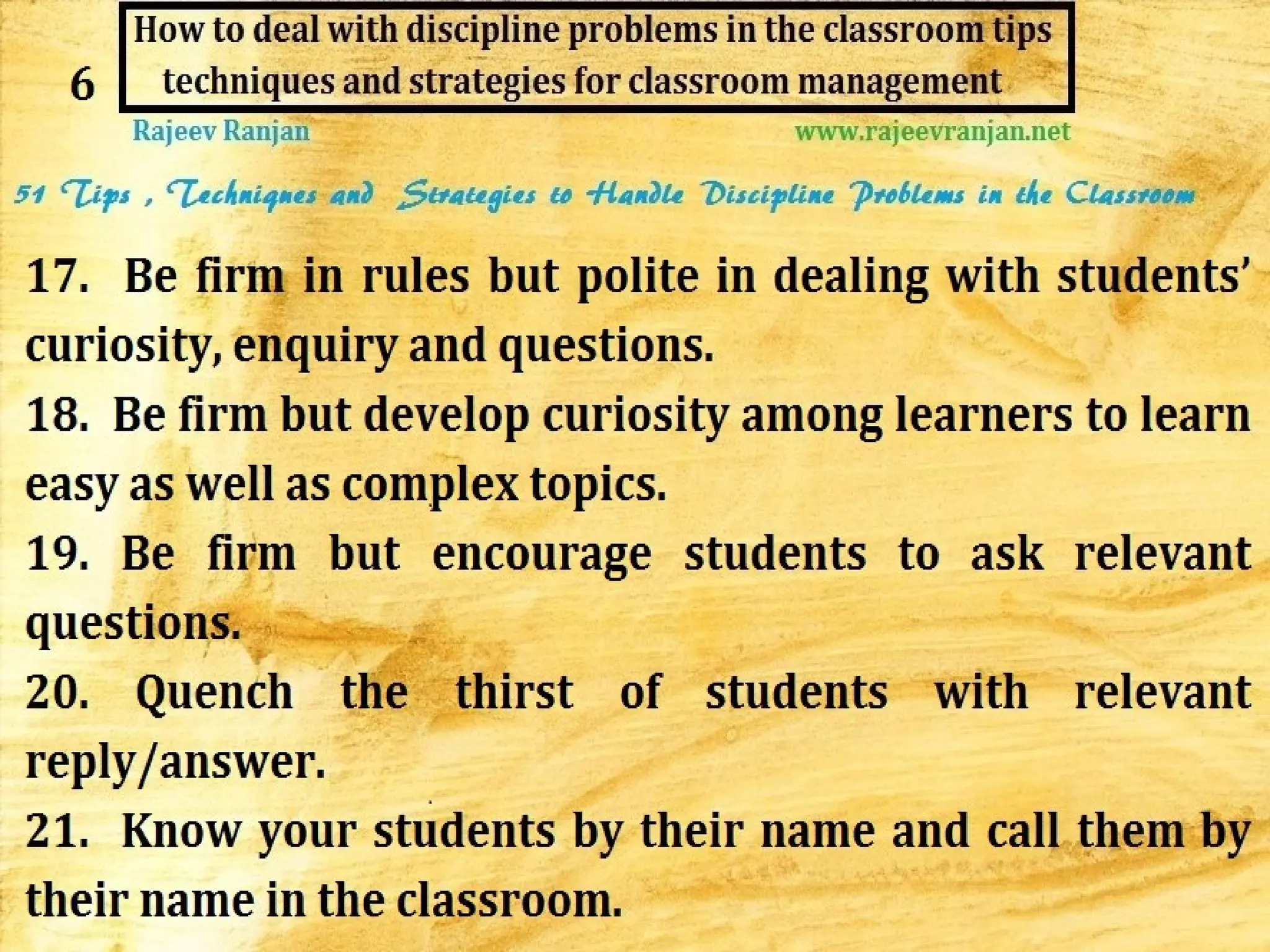 How to deal with discipline problems in the classroom tips techniques ...