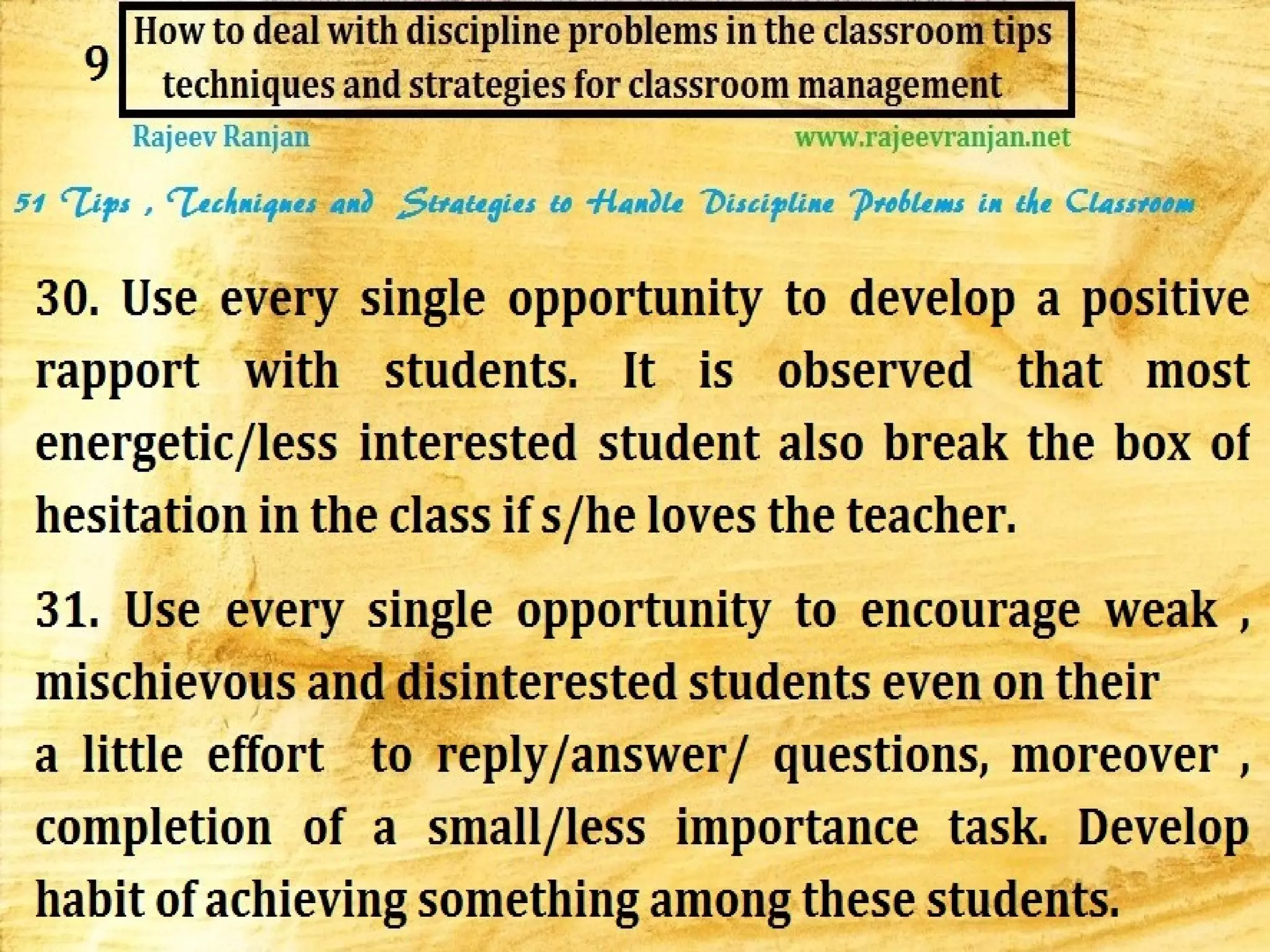 How to deal with discipline problems in the classroom tips techniques ...