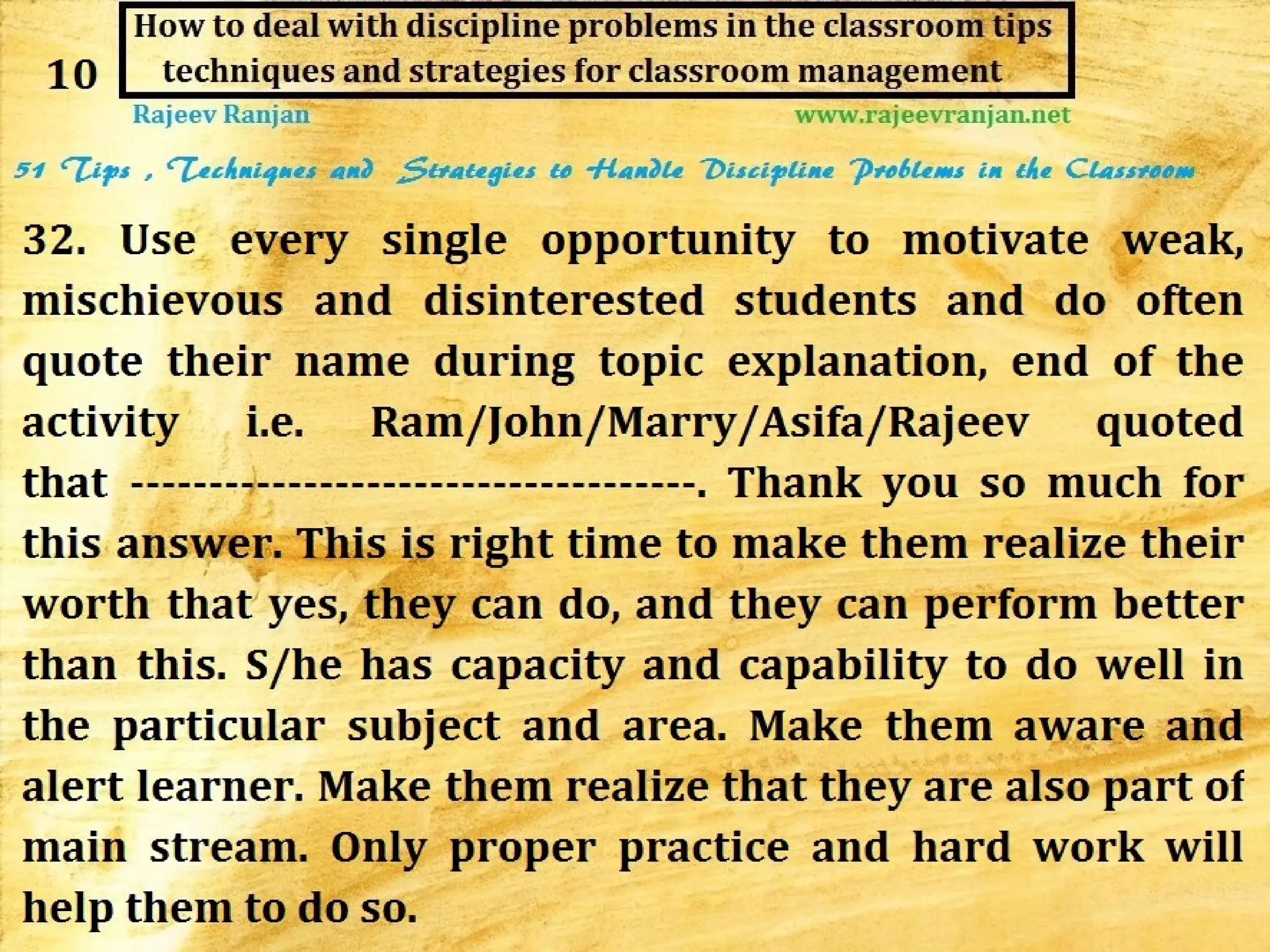 How to deal with discipline problems in the classroom tips techniques ...